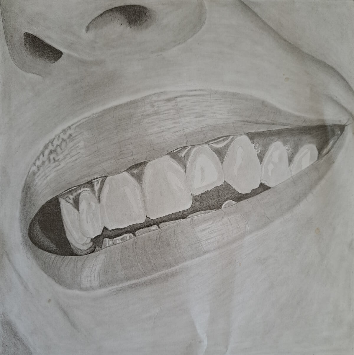 How to Draw a Smile with Teeth for Beginners | Muus Art