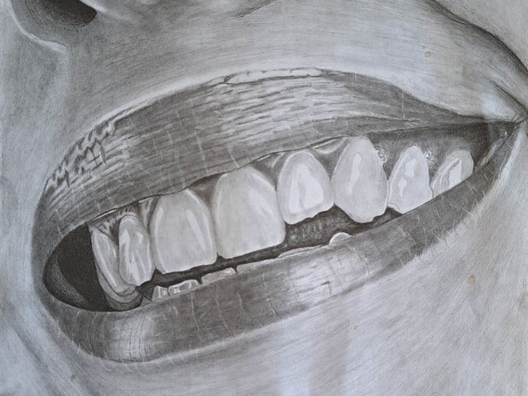 How to Draw a Smile with Teeth for Beginners | Muus Art