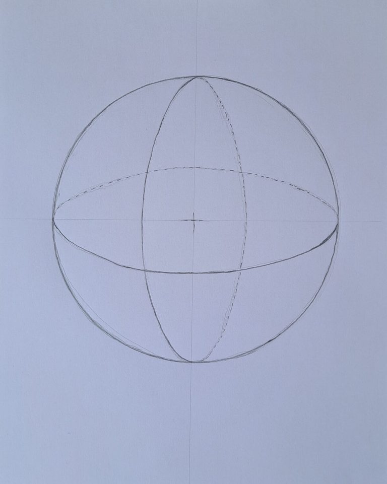Step by Step Guide to Drawing a Volumetric Sphere | Muus Art