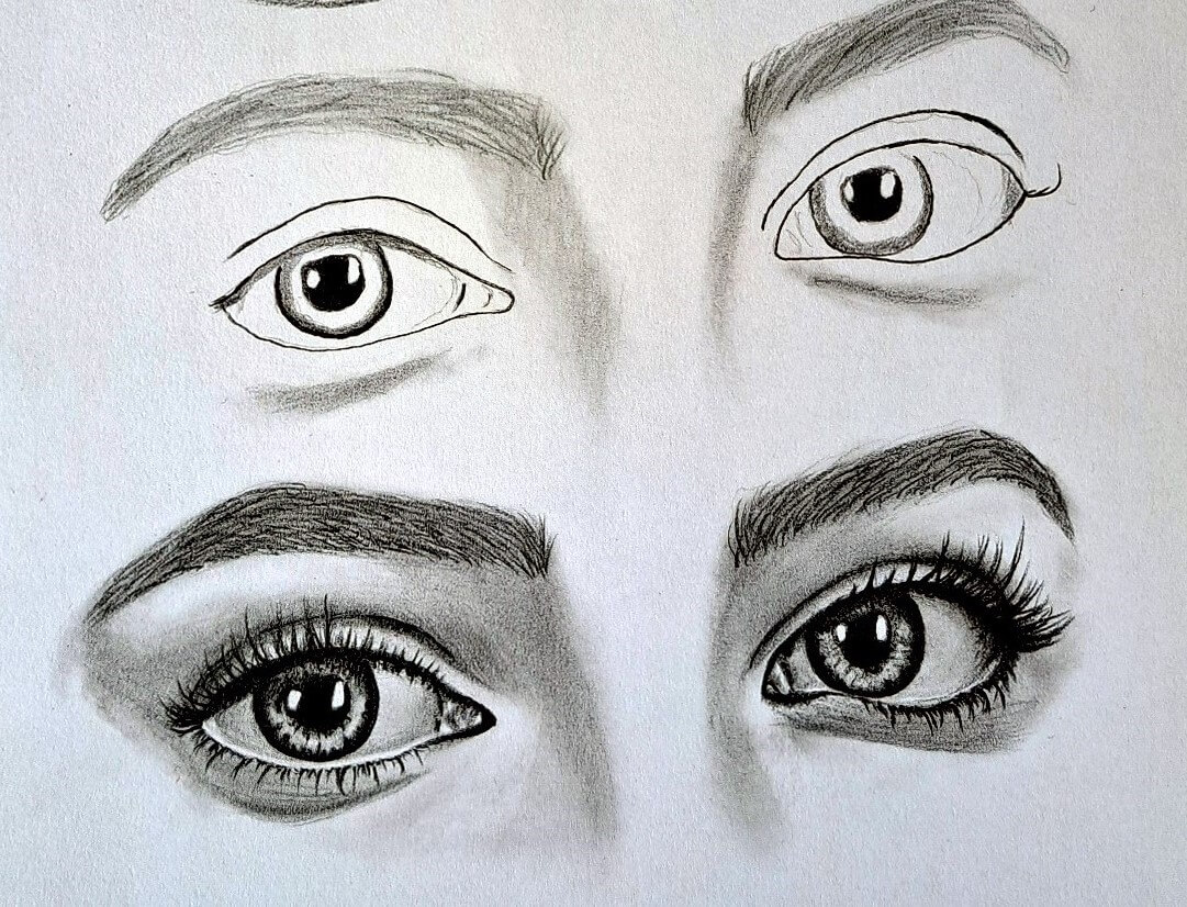 Realistic Female Eye Sketch