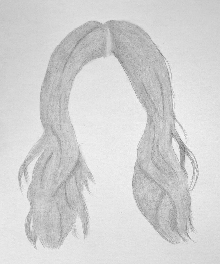 A Step by Step Guide to Drawing Realistic Hair (Graphite and Colored ...