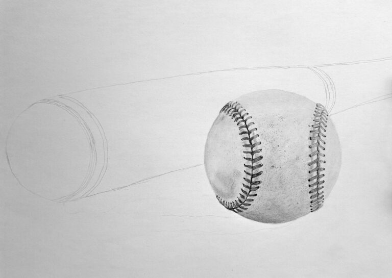 How to Draw a Realistic Baseball Bat and Ball | Muus Art