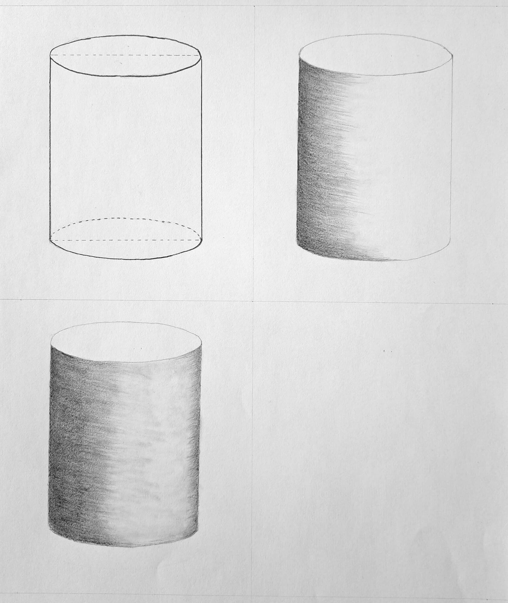 Drawing Basic Forms: Draw a Realistic Cylinder in 4 Easy Steps | Muus Art