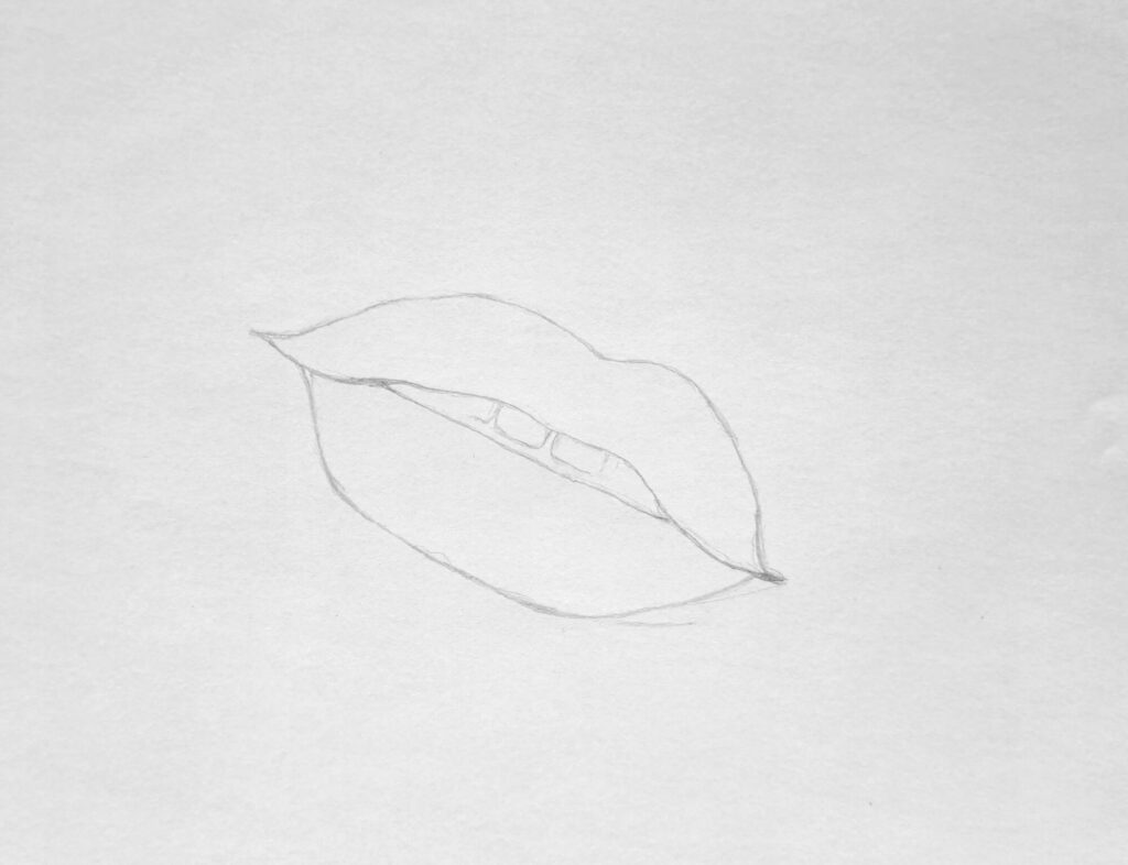 How to Draw Realistic Front View Lips (3-Circles Method) | Muus Art